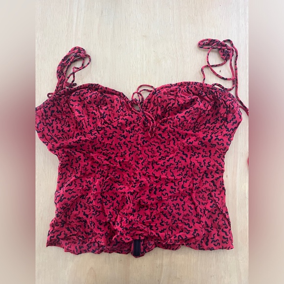 Realisation Par | Tops | Realisation Par Red And Black Tank Top | Poshmark